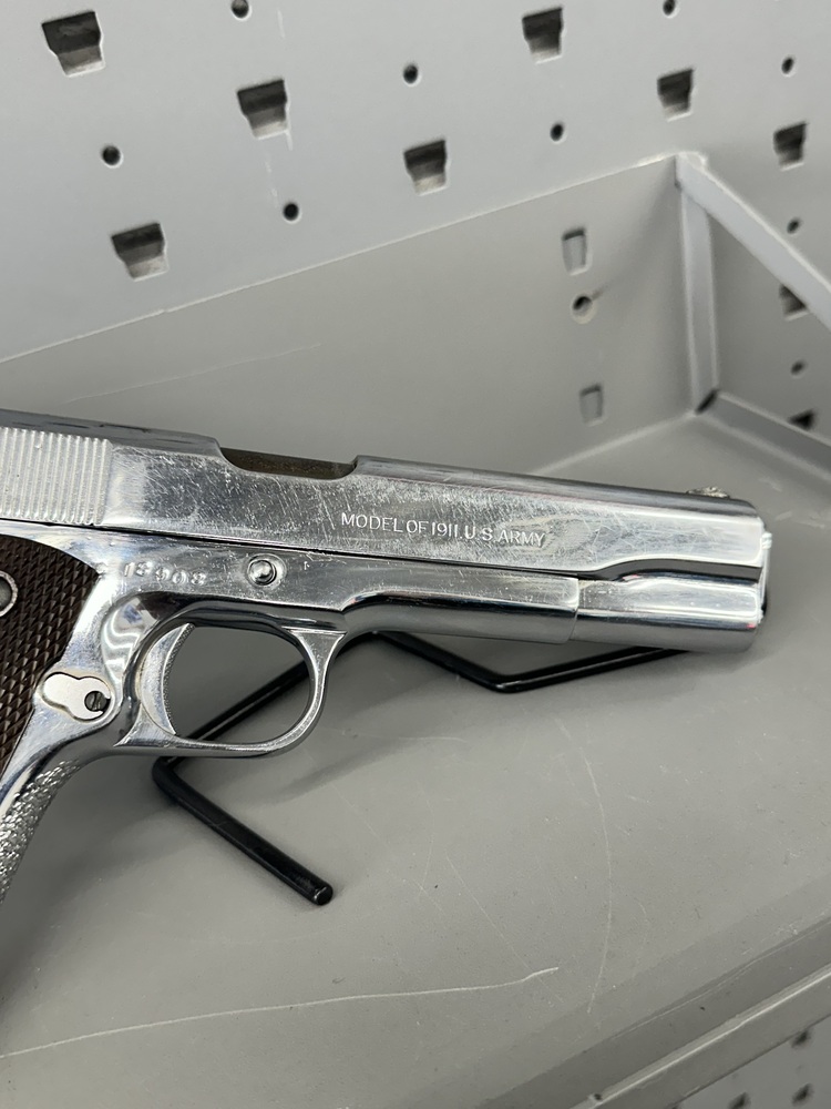 1915 GOVERNMENT MODEL COLT 1911 US ARMY 45 ACP CHROME FINISH - Semi ...