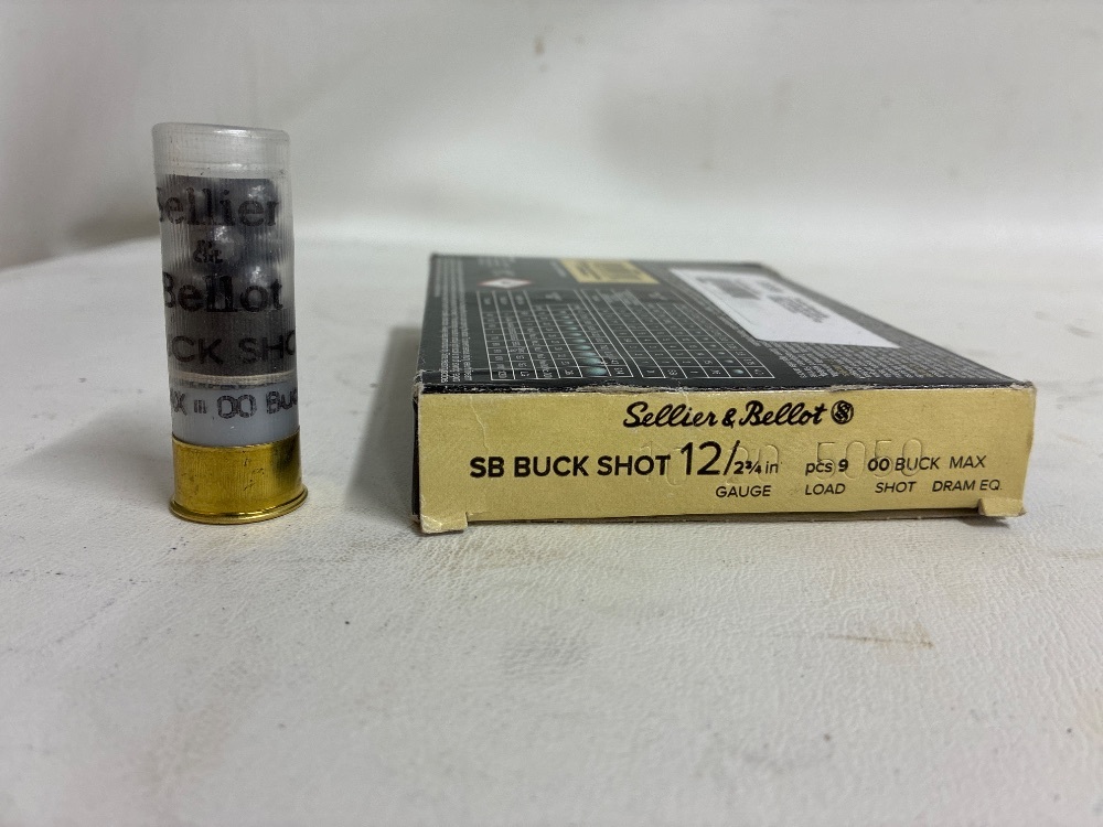 SELLIER & BELLOT SB BUCK SHOT 12 2 3/4 IN - Shotgun Shells at GunBroker ...