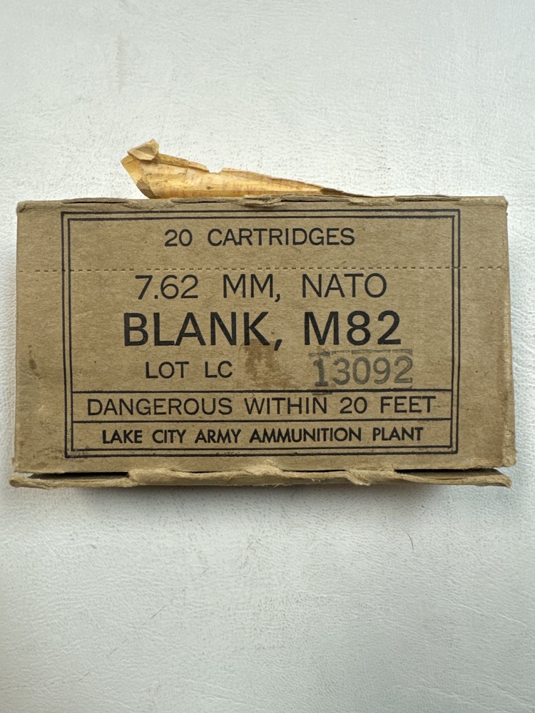 Lake City Army Ammunition Plant 7.62 NATO M82 Blanks 20 Rounds - Other ...
