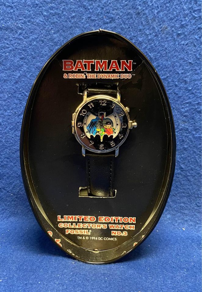 Fossil Batman And Robin No.3 Limited Edition Collectors Fossil Watch ...