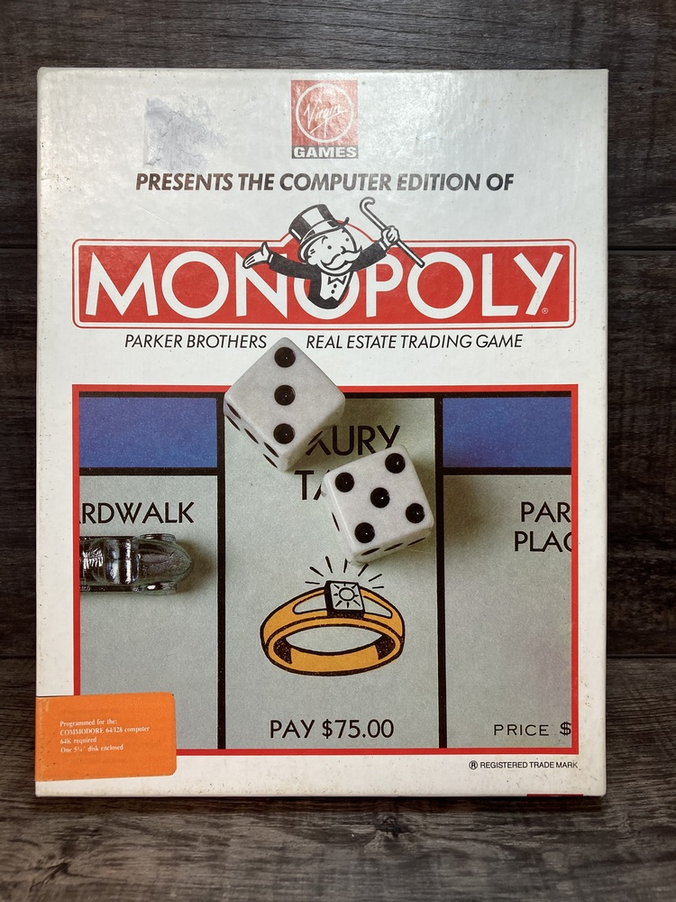Computer Edition of Monopoly Apple II 5.25" Floppy Video Game Virgin ...