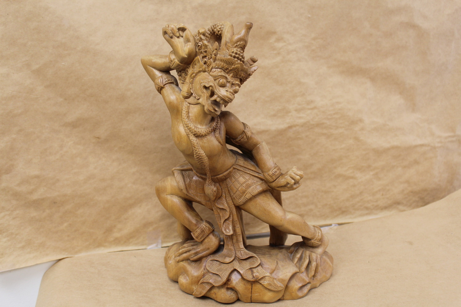 Balinese Hand-Carved Wooden Statue - Hanuman | Common Exchange Newton Ltd.