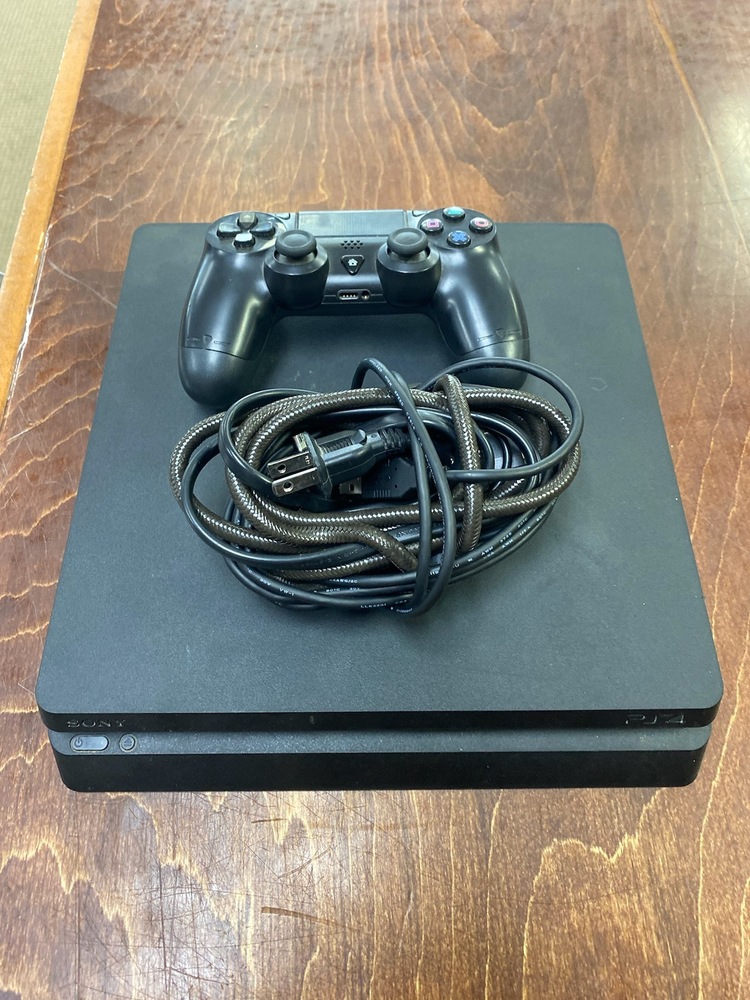 PS4 Slim (500GB) w/ One Controller & Cables | Great Plains Pawn