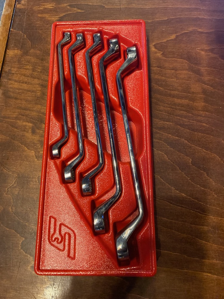 Snap-on 5-Piece 12-Point SAE Flank Drive 60-Degree Deep Offset Box ...