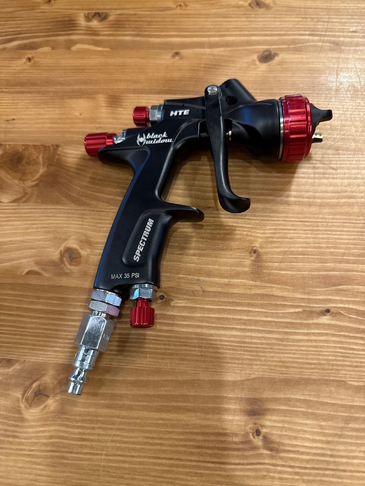 BLACK WIDOW BY SPECTRUM Professional HTE Gravity-Feed Air Spray Gun ...