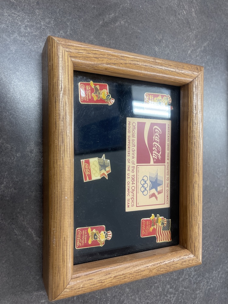 Vintage 1984 Coca Cola Los Angeles Olympics Framed Pin Set Pins Sam ...