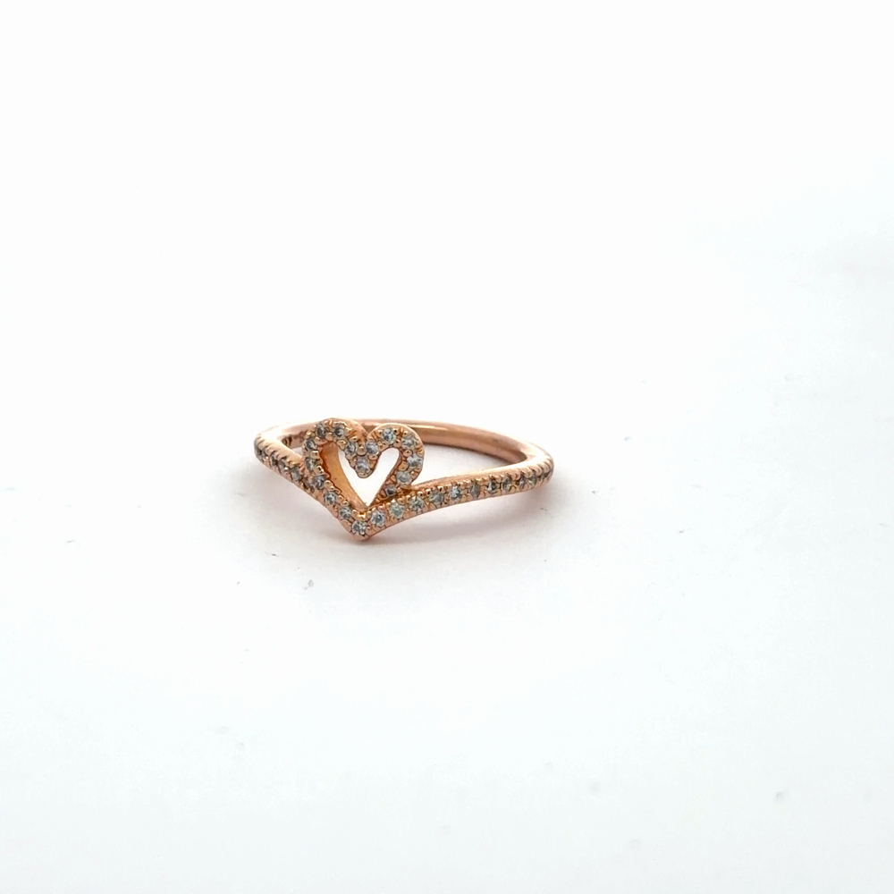 Pandora 189302C01 Sparkling Heart Wishbone Ring Size 4.5 | Pine Ridge ...