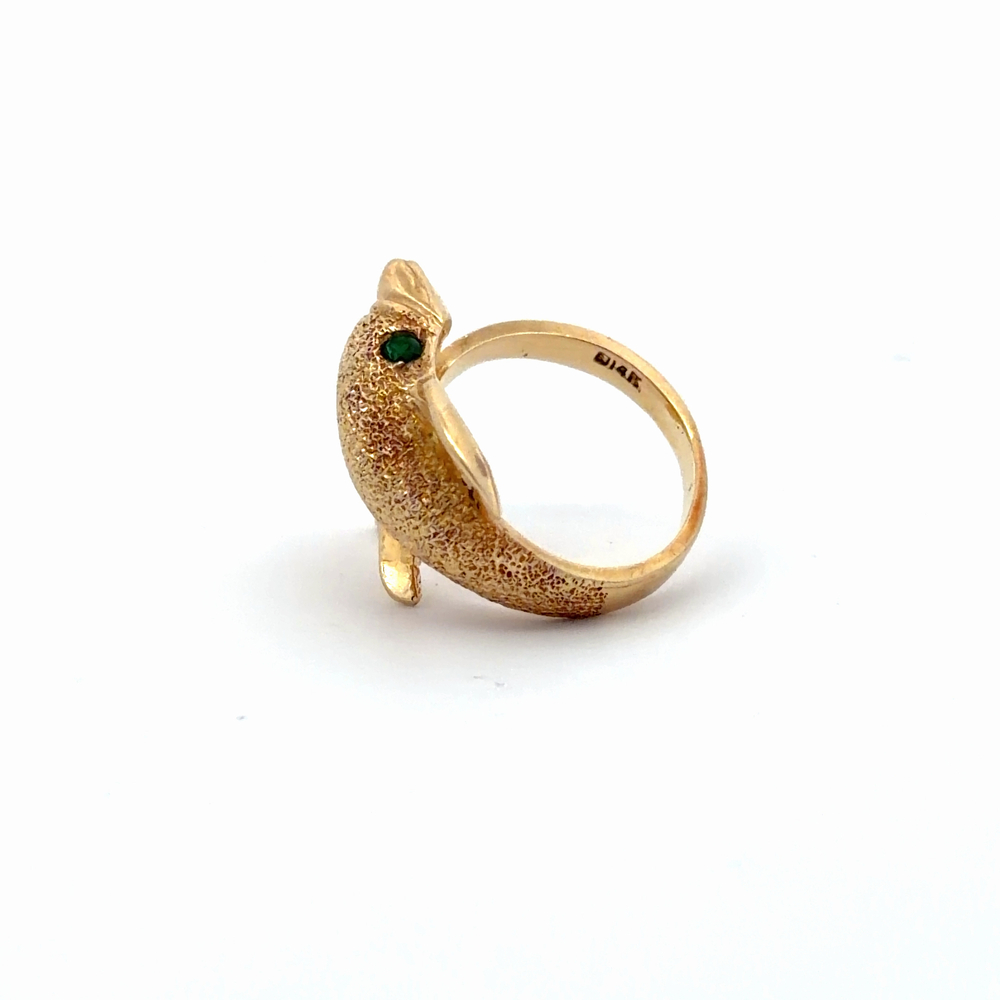 14k Yellow Gold Dolphin Ring | Pine Ridge Pawn & Jewelry