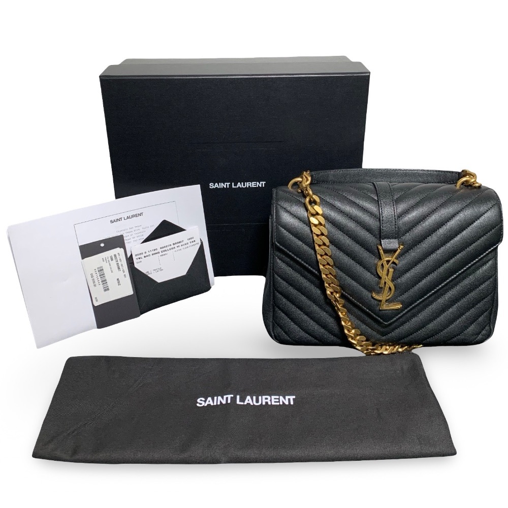 YSL Saint Laurent College Bag Medium Quilted – Authentic – Original Box ...